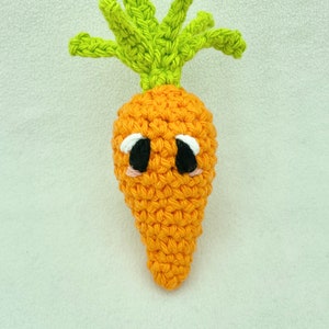 Carrot Crochet Pattern, Amigurumi Crochet Carrot Pattern, Mini Food ...