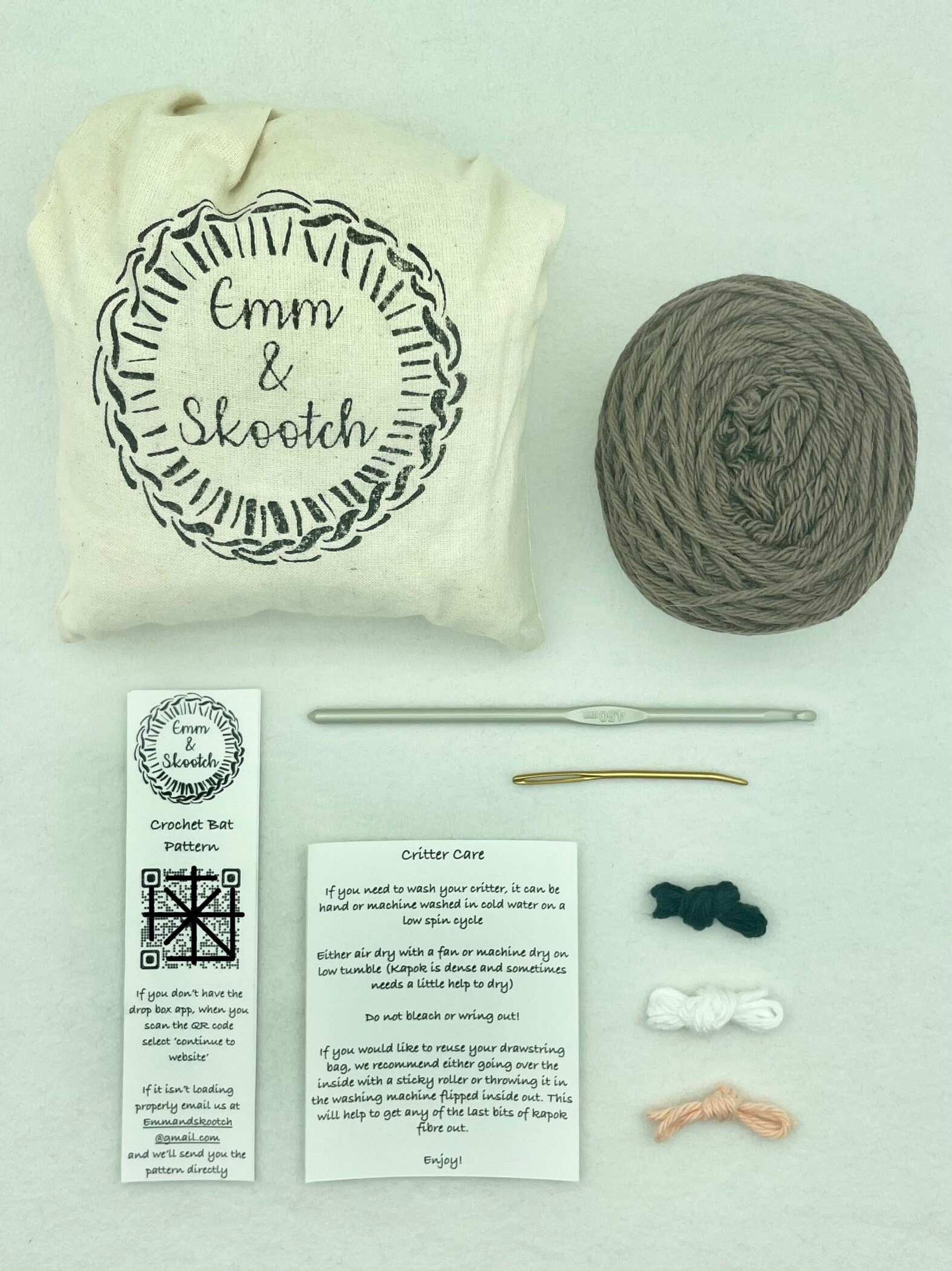 Eco Friendly Crochet Bat Kit Amigurumi Plush Pattern - Etsy