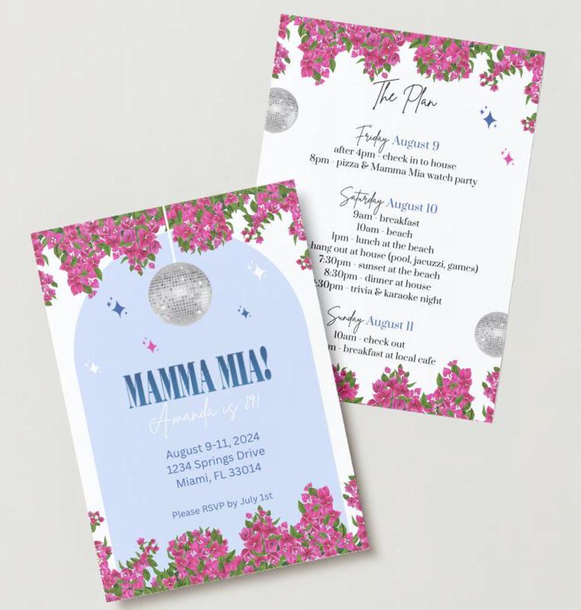 Mamma Mia Party Invitation - Etsy
