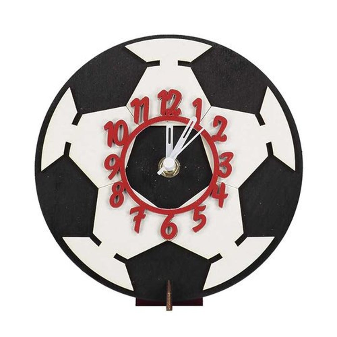 Football Mini Free Standing Wooden Clock - Etsy