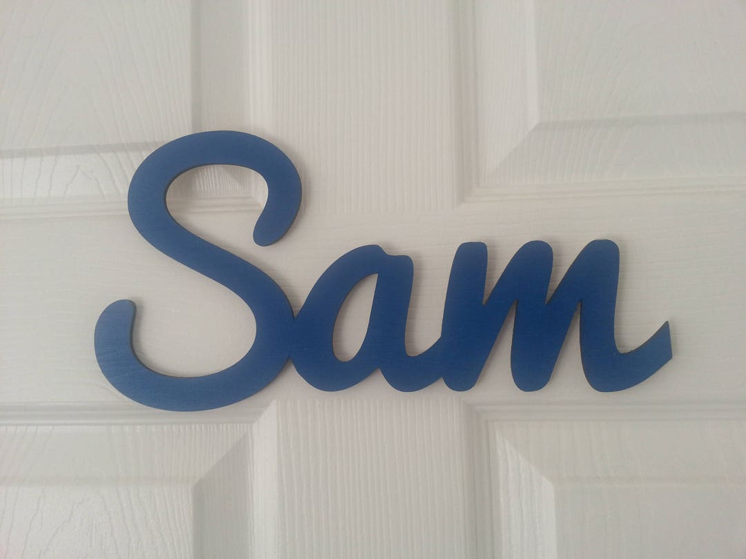 Dark Blue Cut Out Wooden Name Sign (PRICE PER LETTER) - Etsy