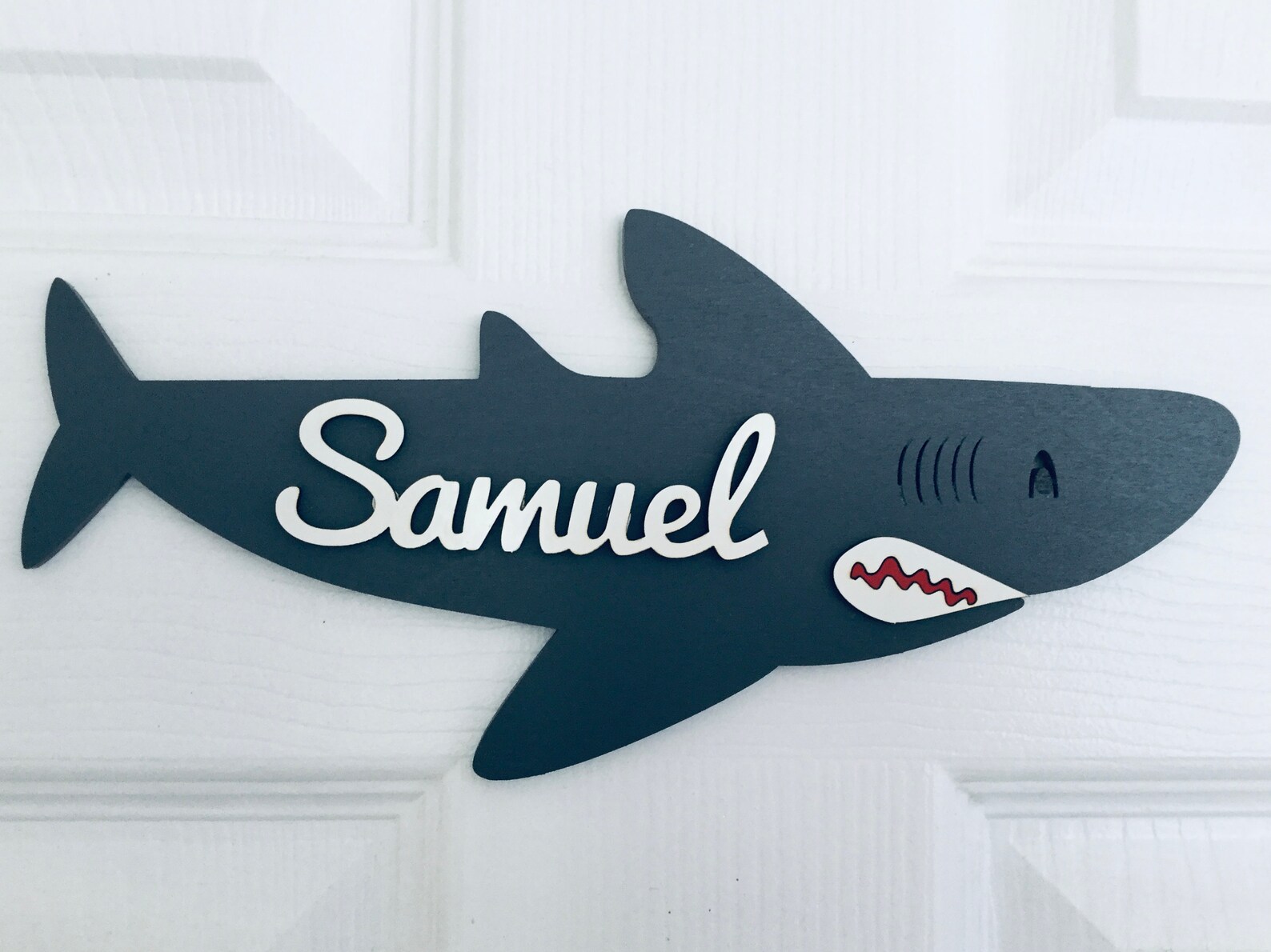 Shark Personalised Wooden Door Sign/ Plaque - Etsy