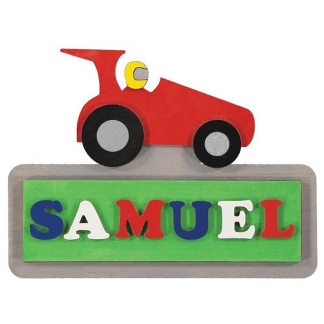 Personalised Red Racing Car Door Plaque - Etsy