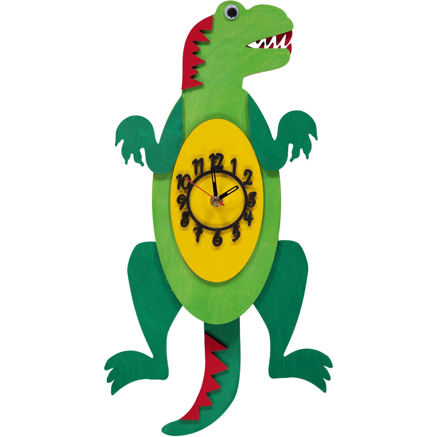 T-REX Dinosaur Personalised Wooden Pendulum Wall Clock | Etsy