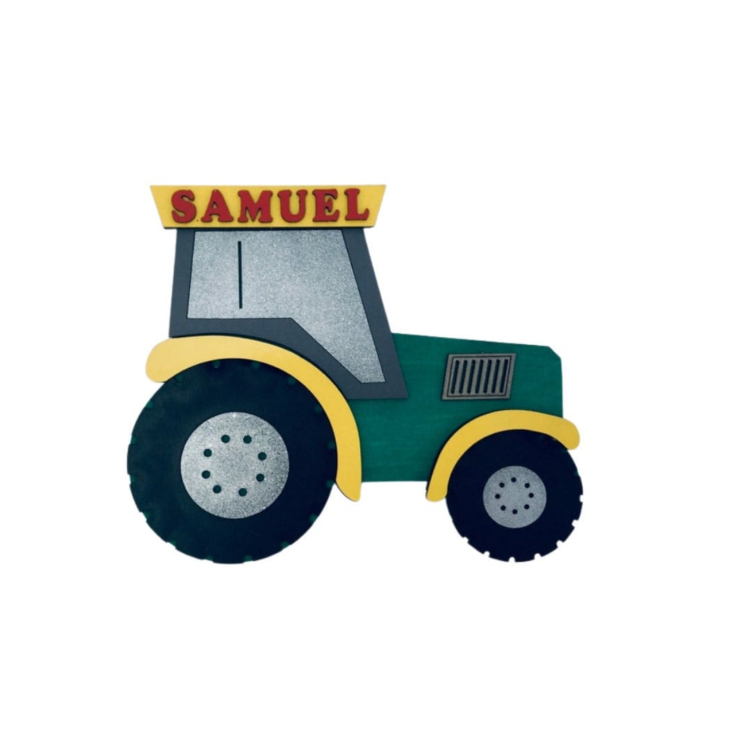 Tractor Personalizado en forma de madera Puerta Señal / Placa - Etsy España