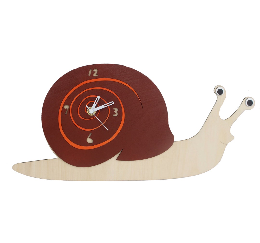 Snail Wooden Personalised Clock - Etsy