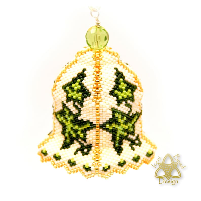 Bead Pattern: Ivy Bell Christmas Ornament Pdf. Tutorial. - Etsy