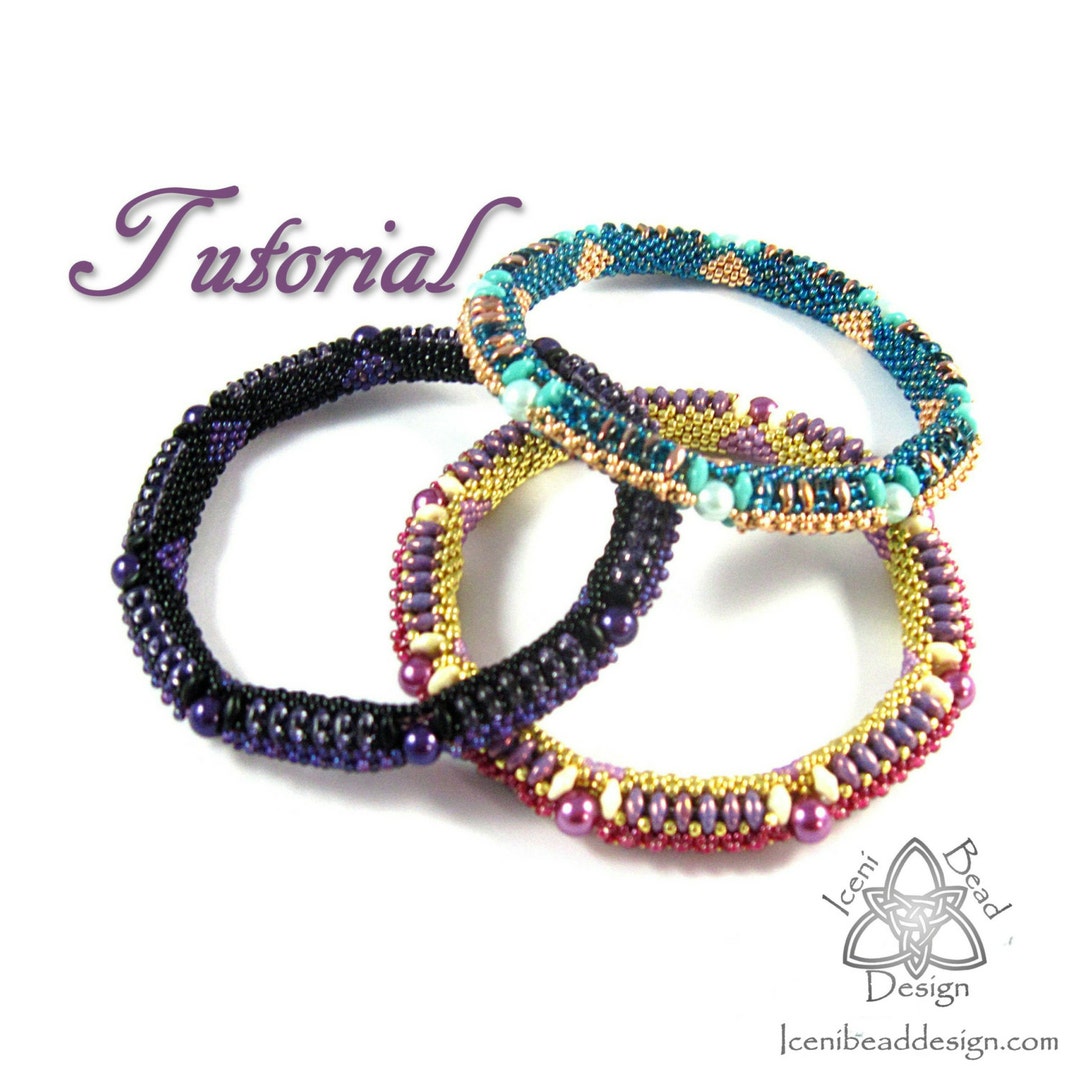 Pdf Tutorial Beadwork Regal Bangle With Super Duo Beads, Pattern ...