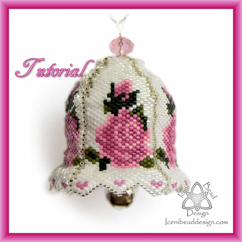 Bead Pattern: Rose Bell Ornament 3D Peyote Bell Pdf. - Etsy