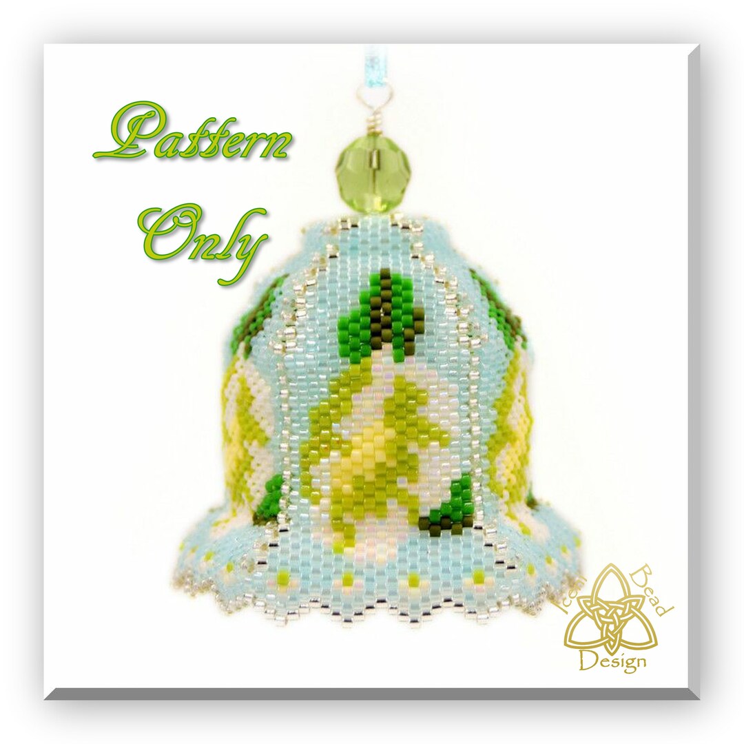 Bead Pattern: Christmas Rose Bell Ornament, Pdf. Tutorial. English Only ...