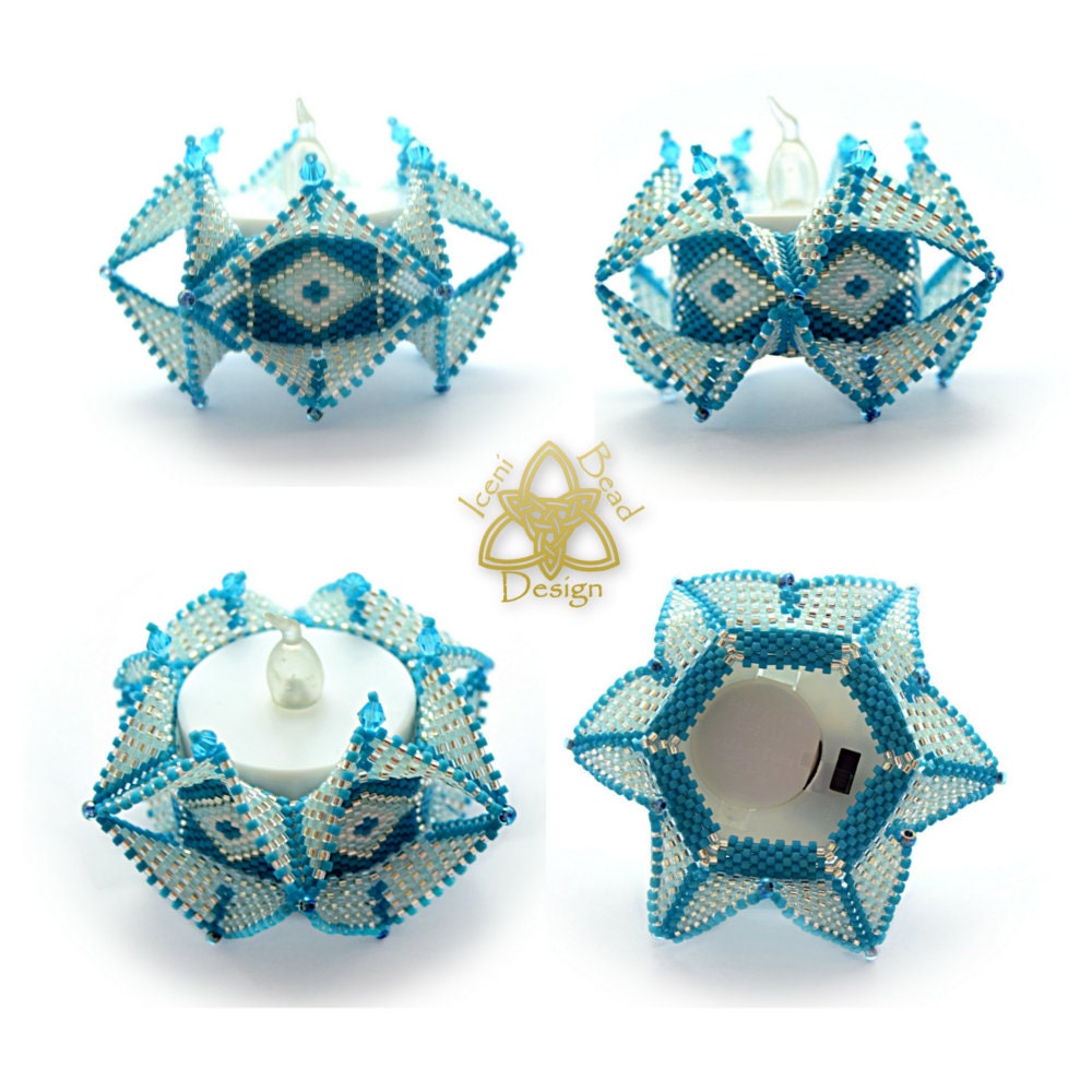 Crown of Light Beaded Tea-Light Holder with additional video - Etsy ...