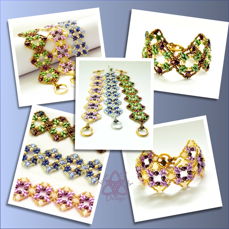 Tutorial Unity Bracelet With Glass Pearls Diamonduo and - Etsy UK