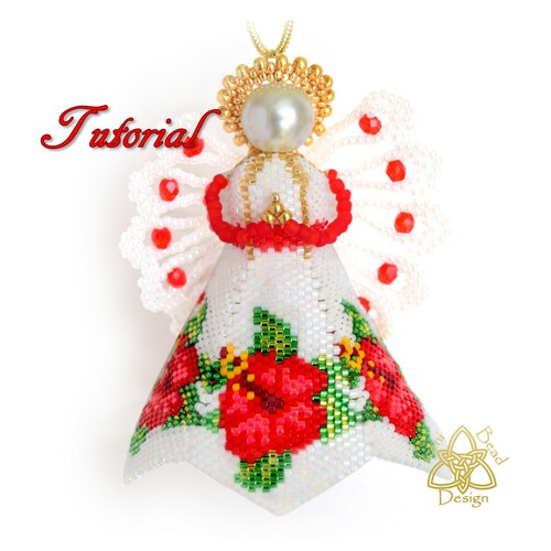 Bead Pattern: Rose Angel Tree Ornament Pdf. Tutorial. | Etsy