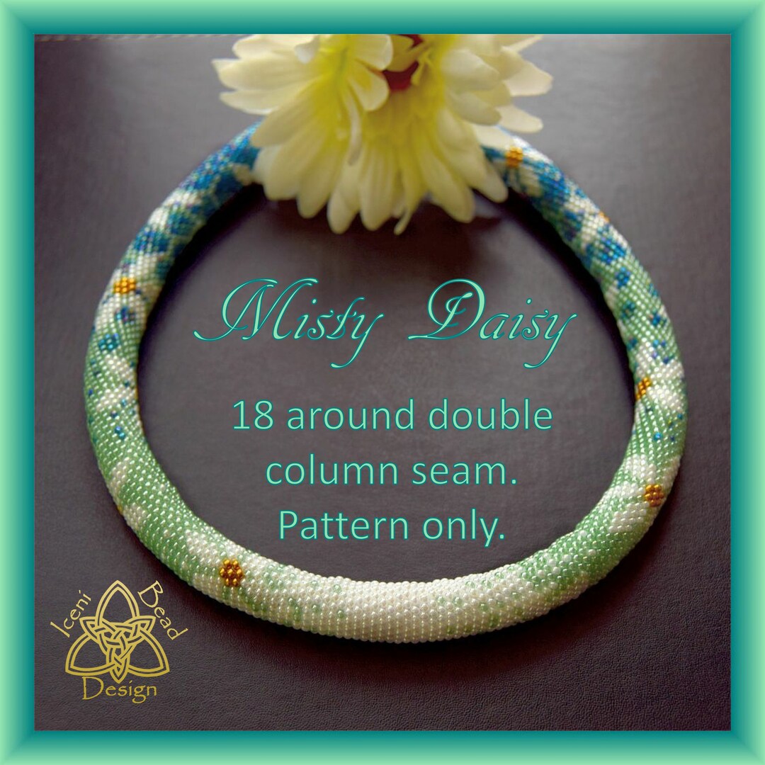 Misty Daisy Pattern for Peyote With a Twist - Not Crochet .pdf Pattern ...