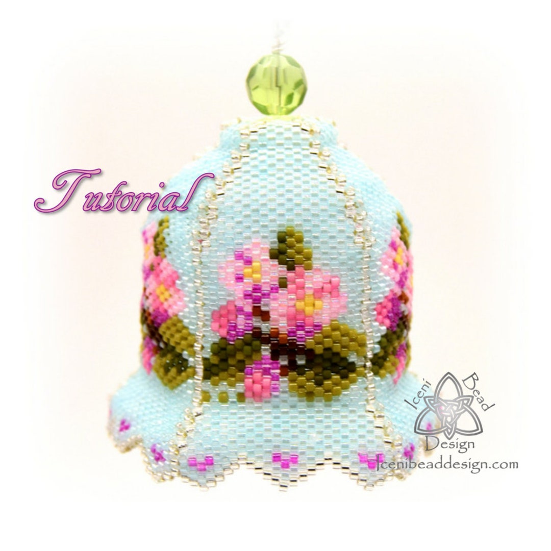 Bead Pattern: Apple Blossom Bell Ornament, 3D Peyote Bell Pdf. Tutorial ...