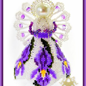 Bead Pattern: Iris Angel, Tree Ornament, Pdf. Tutorial. English Only - Etsy