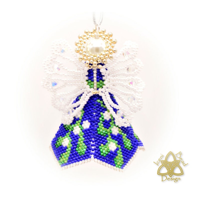 Bead Pattern: Mistletoe Angel Tree Ornament Pdf. Tutorial. - Etsy