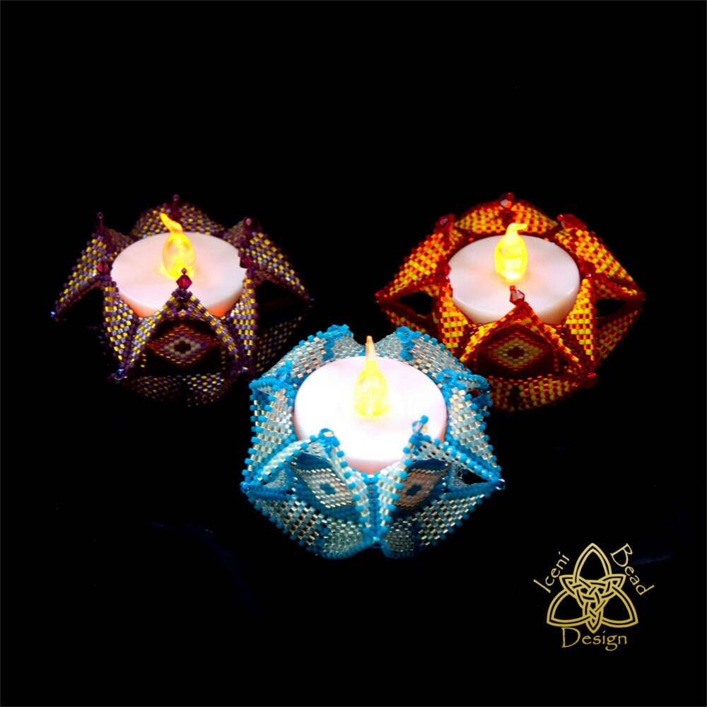Crown of Light Beaded Tea-Light Holder with additional video - Etsy ...