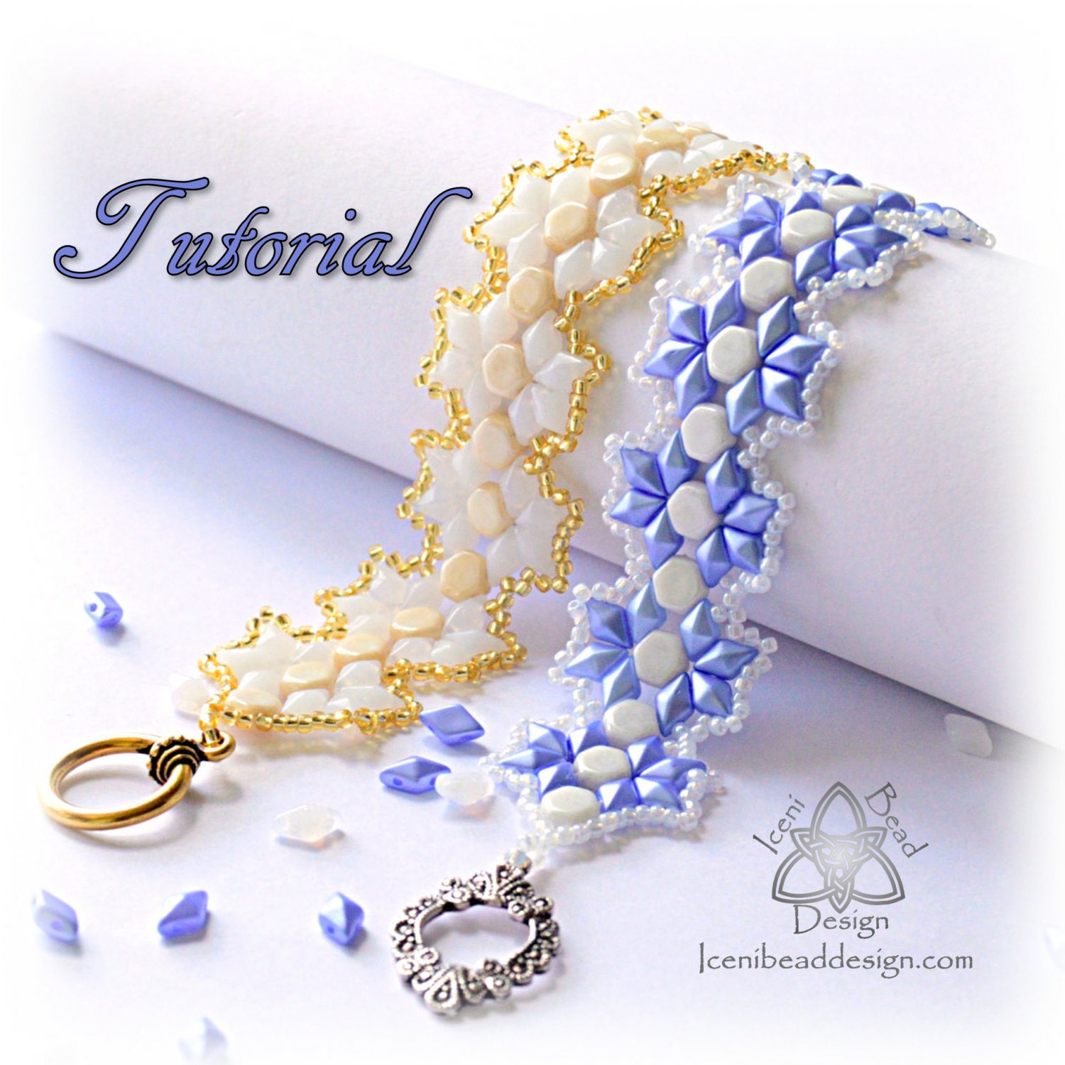 Pdf Tutorial Whimsical Bracelet with DiamonDuo Beads and | Etsy