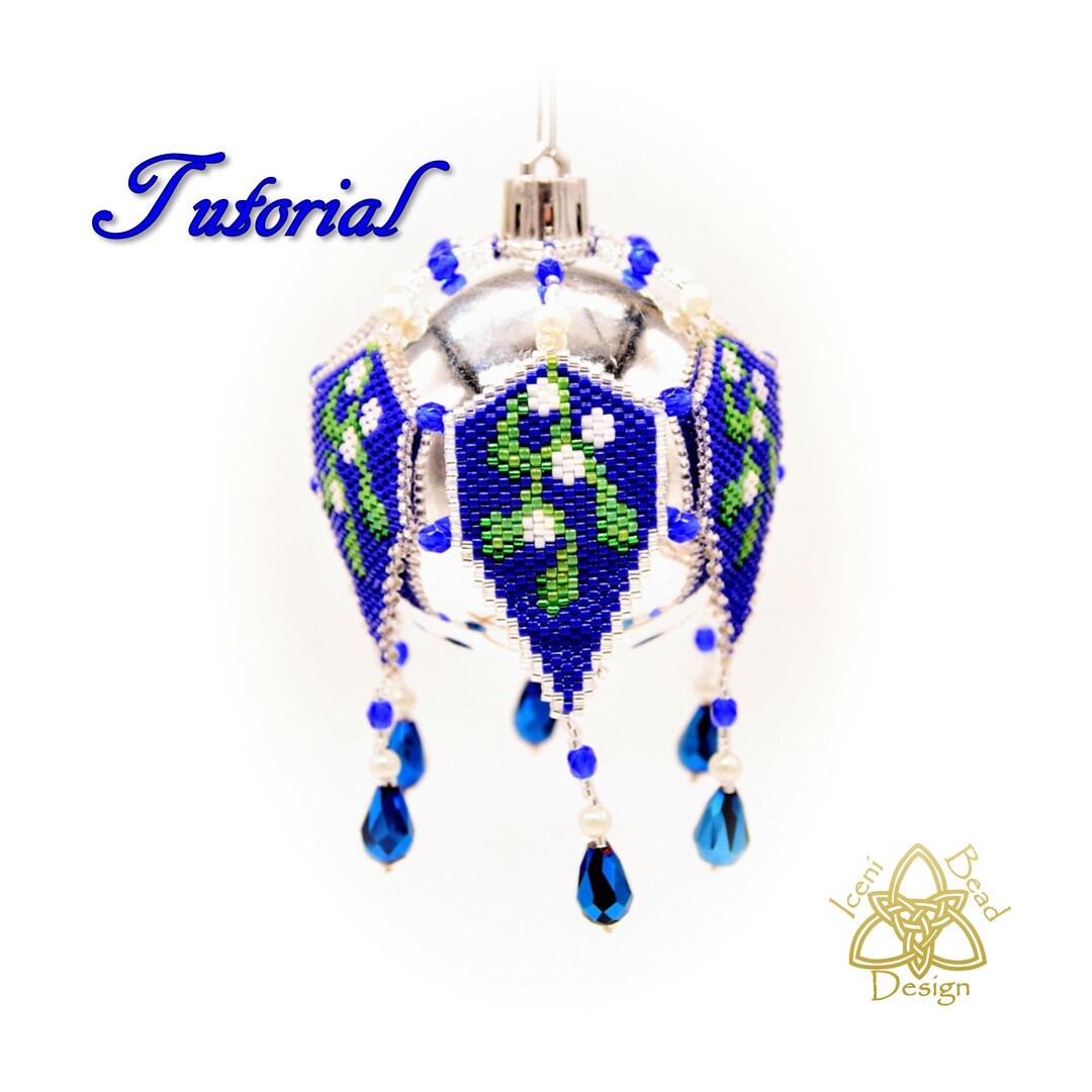 Bead Pattern: Mistletoe Christmas Ornament Cover, Pdf. Tutorial ...