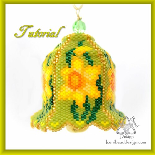 Bead Pattern: Holly Christmas Bell Ornament Pdf. Tutorial. - Etsy