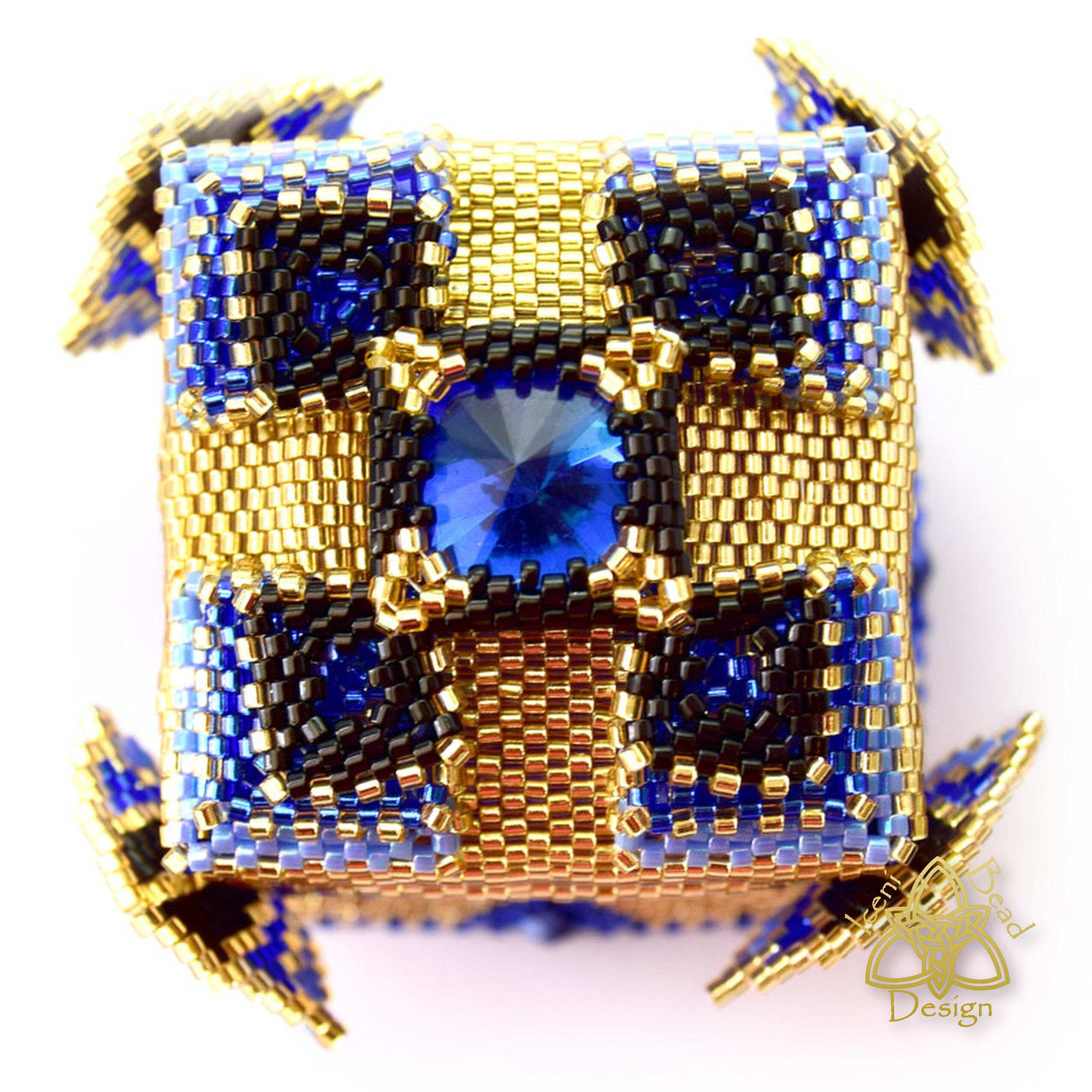 Beaded Box Pattern Modern Millie Art Deco Box Peyote Stitch | Etsy UK