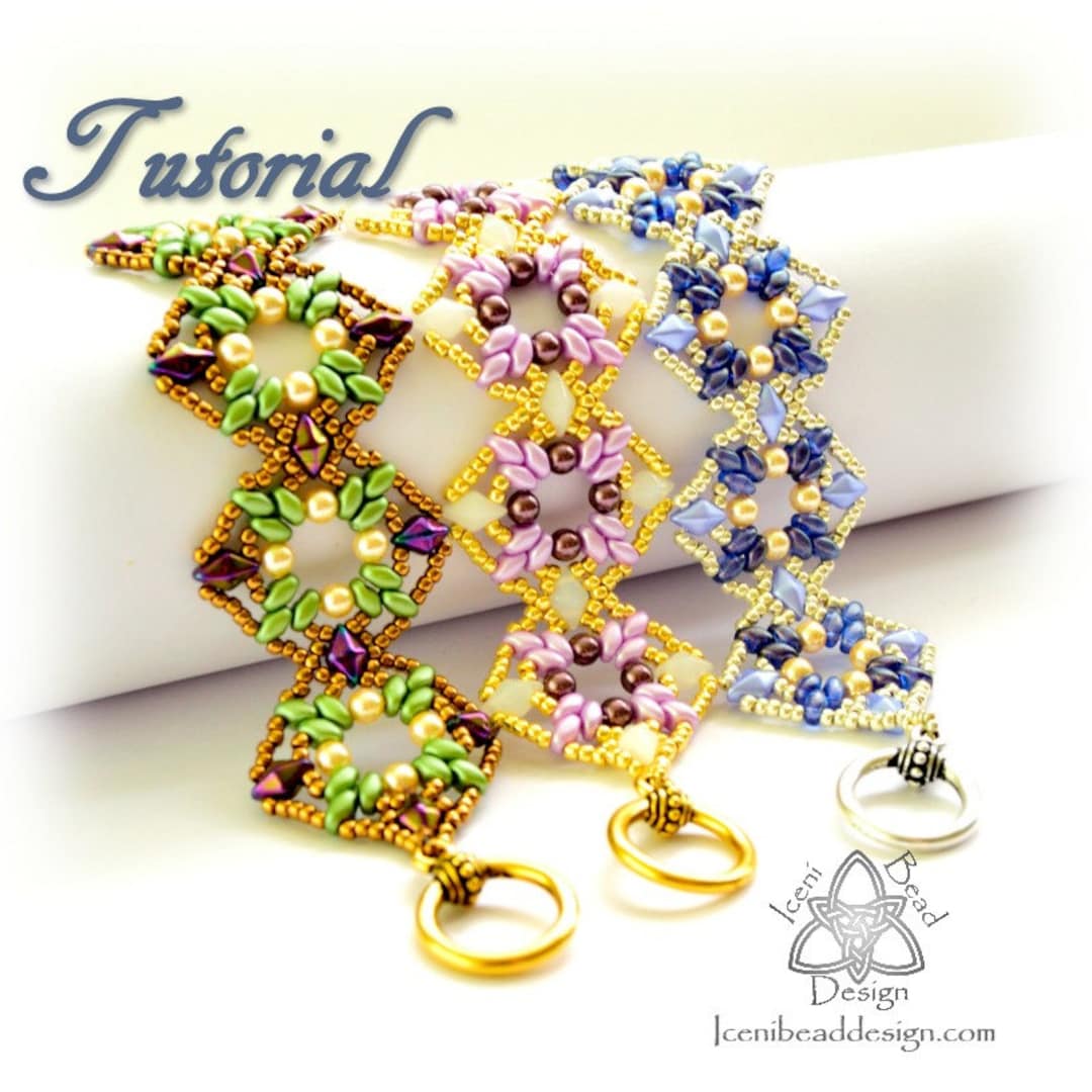 Tutorial Unity Bracelet With Glass Pearls, Diamonduo and Superduo Beads ...