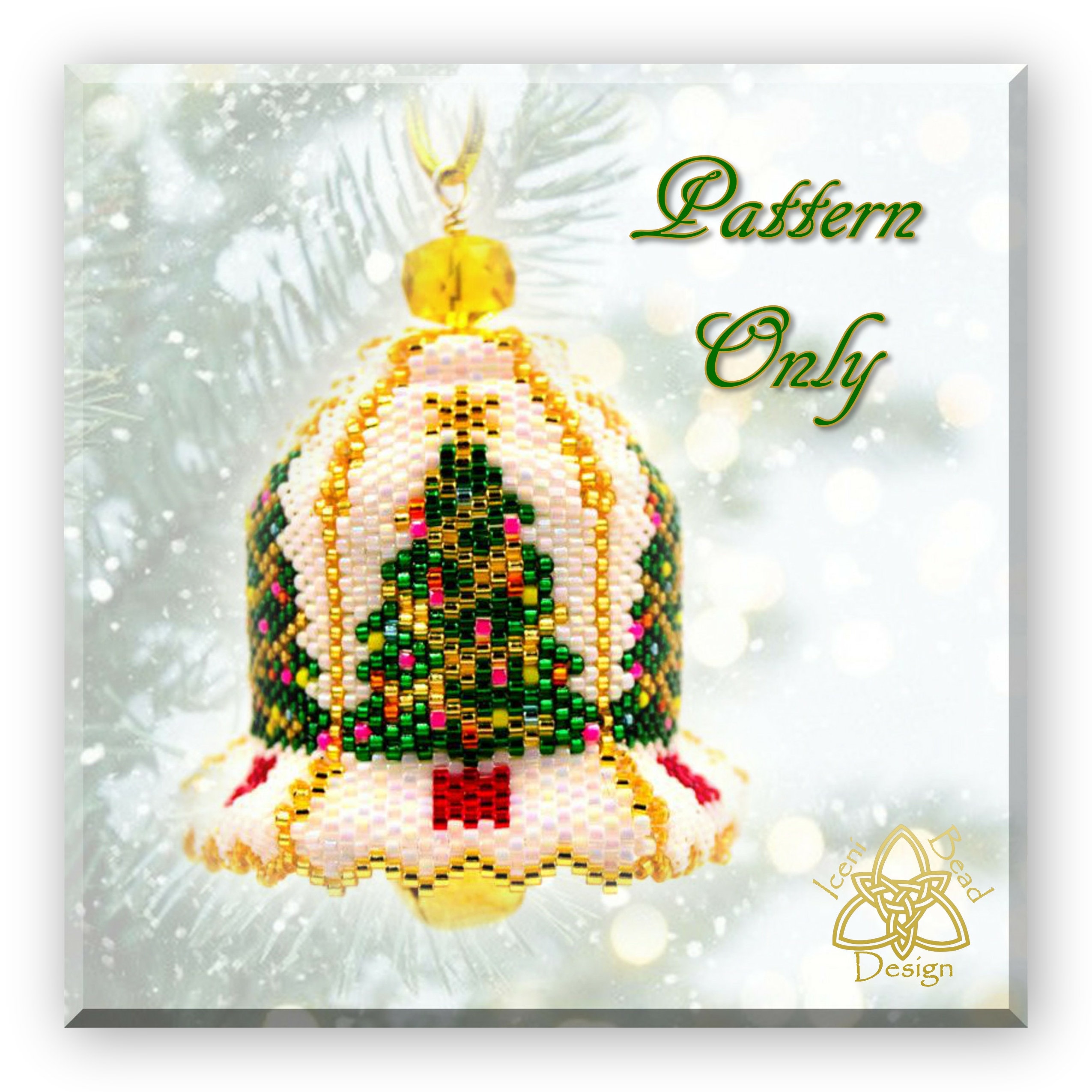 Bead Pattern: Christmas Tree Bell Ornament, Pdf. Tutorial. English Only ...
