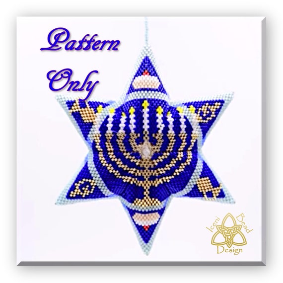 Hanukkah Six Pointed 3D Peyote Star Bead Pattern: Star - Etsy