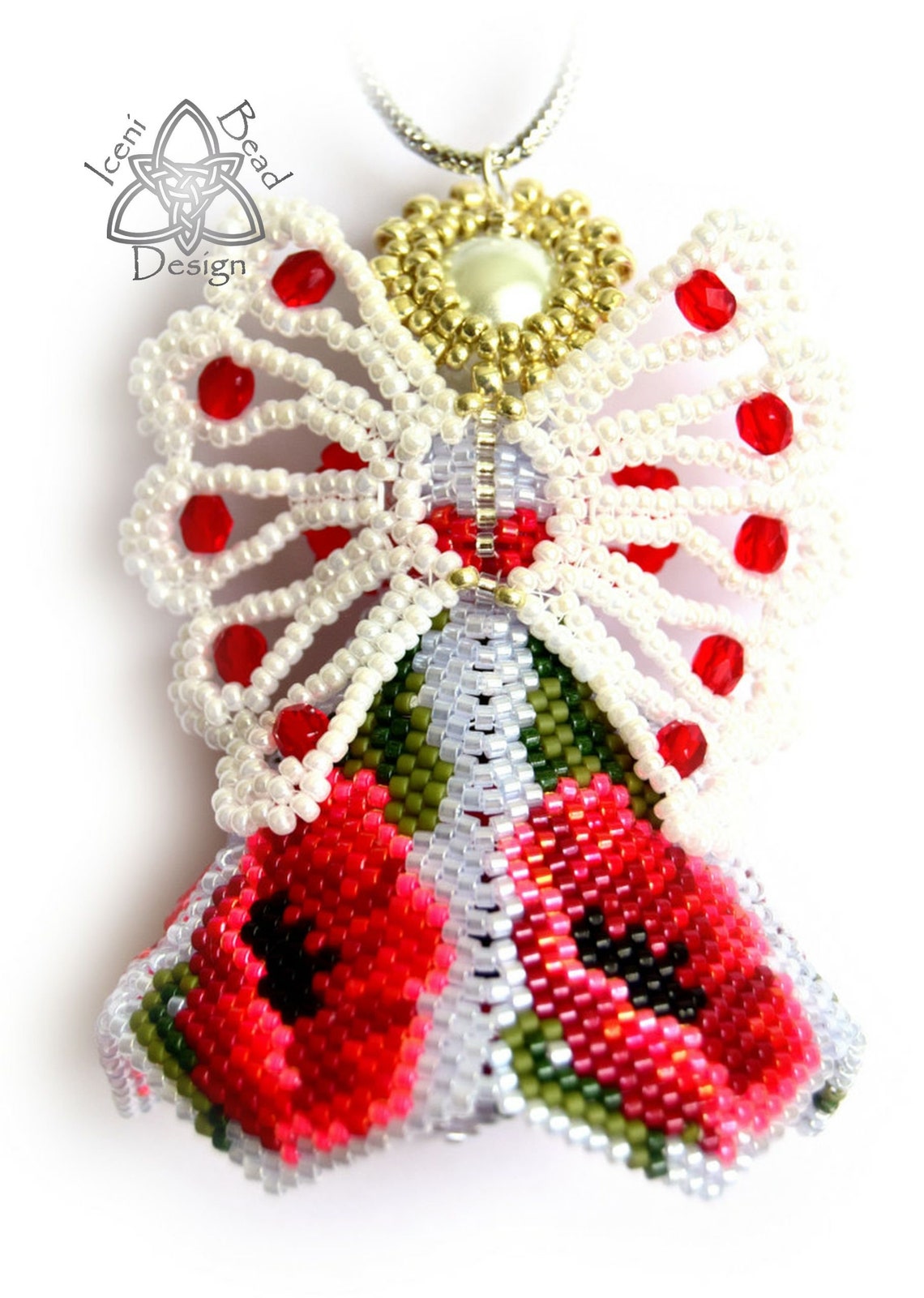 Bead Pattern: Poppy Angel Tree Ornament Pdf. Tutorial. - Etsy
