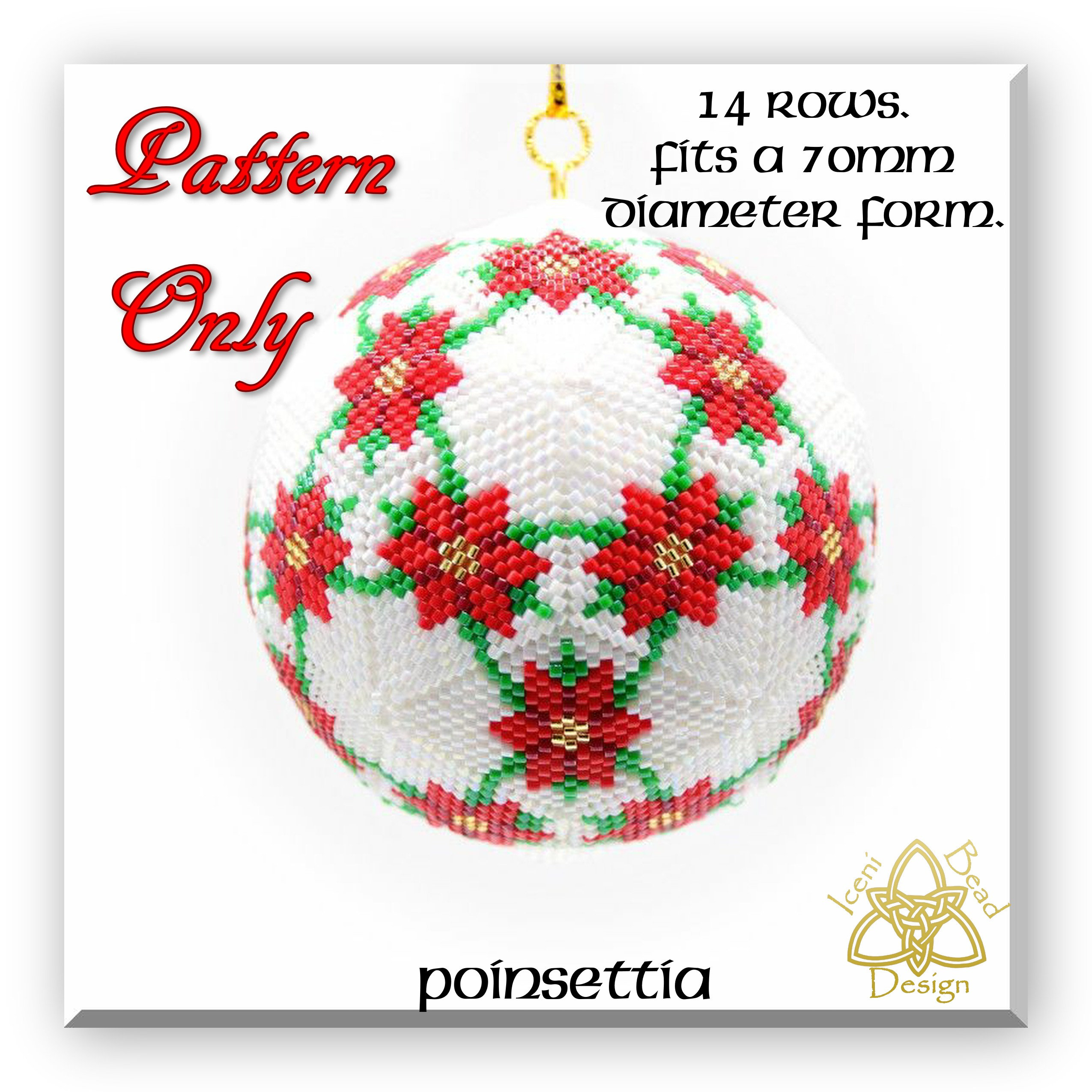 Poinsettia 3D Peyote Ball Bead Pattern: Ball Ornament. Pdf. - Etsy