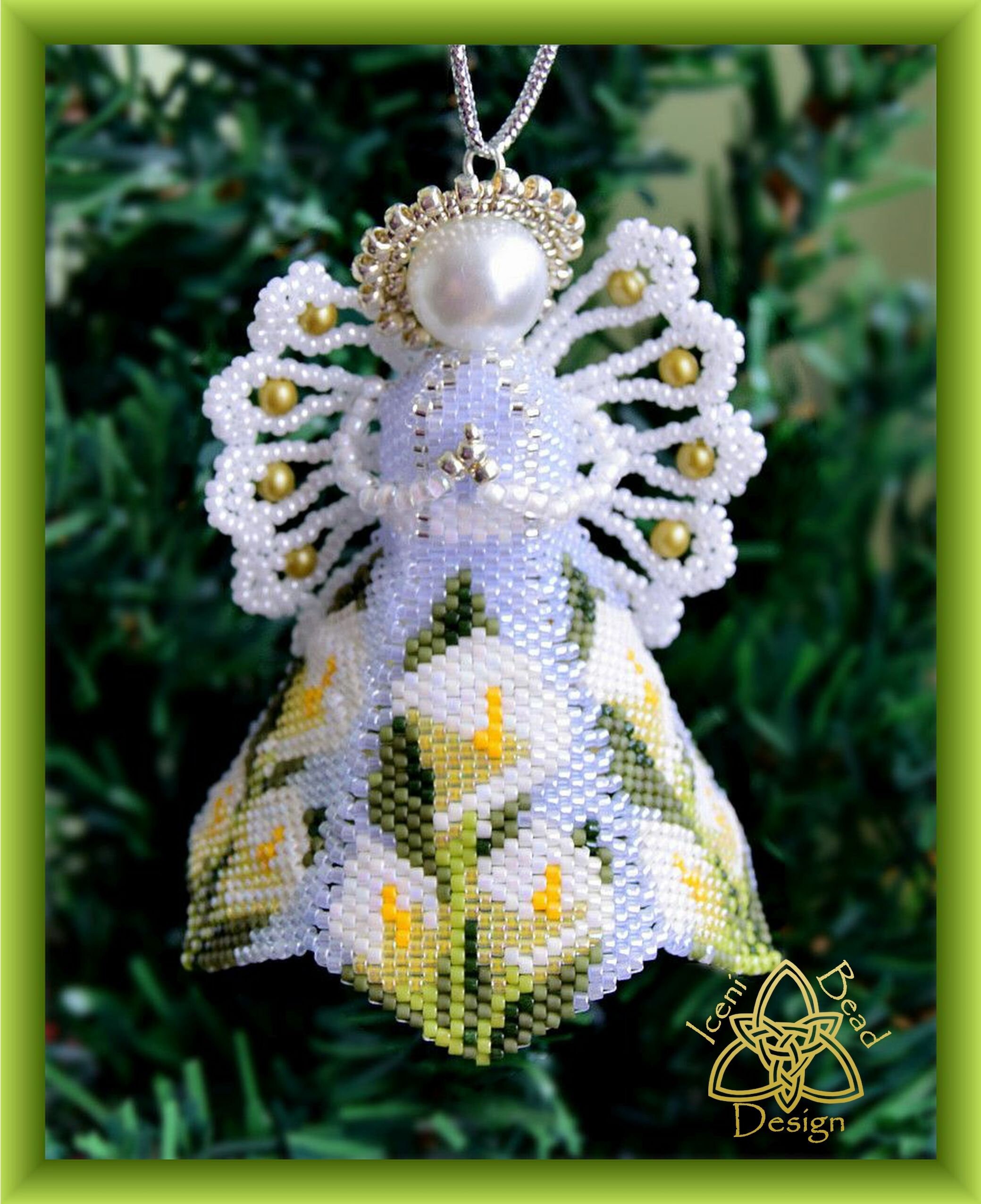 Bead Pattern: Calla Lily Angel, Tree Ornament, Pdf. Tutorial. English ...