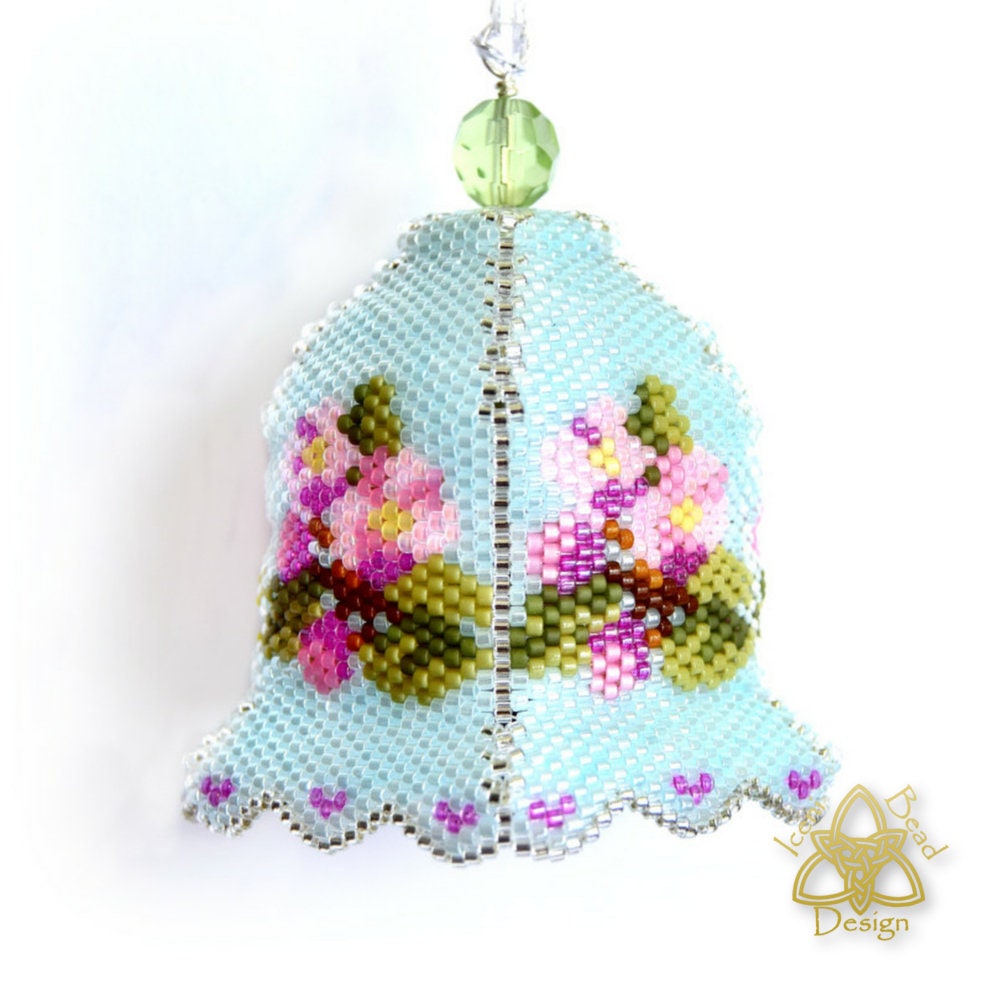 Bead Pattern: Apple Blossom Bell Ornament 3D Peyote Bell Pdf. - Etsy UK