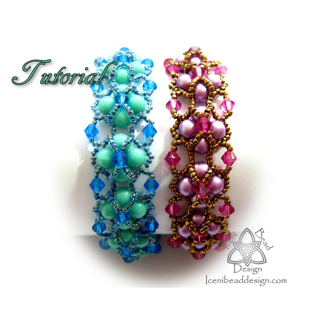 Tutorial Neptune's Gaze Bracelet With Rounduo Beads, Pdf Pattern ...