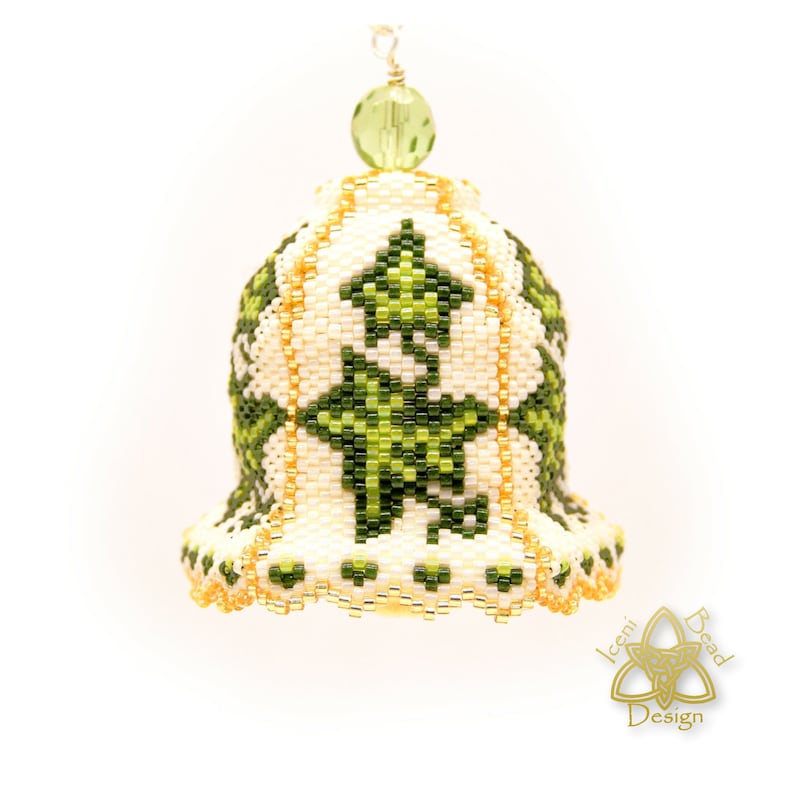 Bead Pattern: Ivy Bell Christmas Ornament Pdf. Tutorial. - Etsy