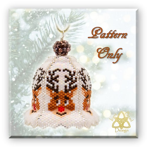 Bead Pattern: Rose Bell Ornament 3D Peyote Bell Pdf. | Etsy