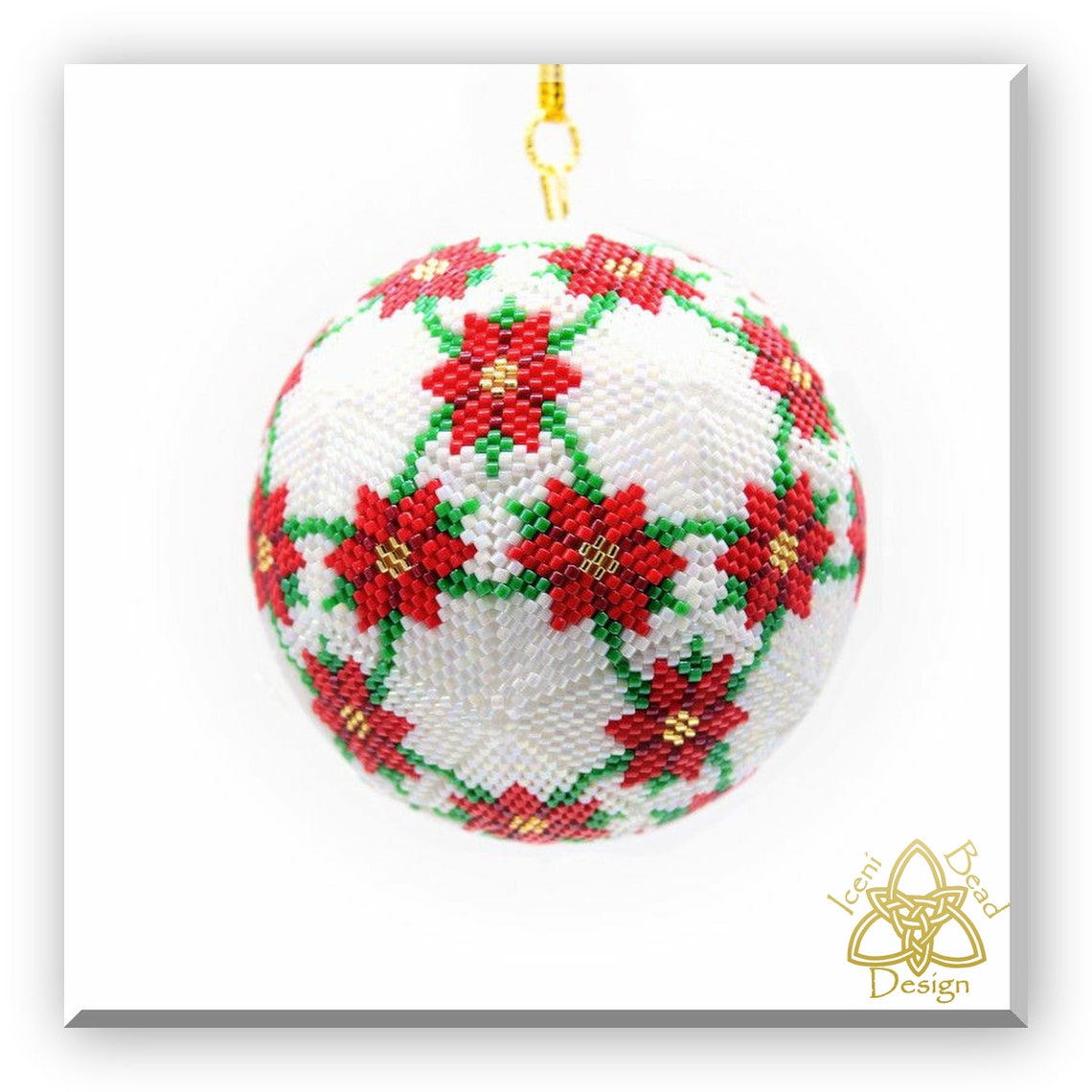 Poinsettia 3D Peyote Ball Bead Pattern: Ball Ornament. Pdf. - Etsy