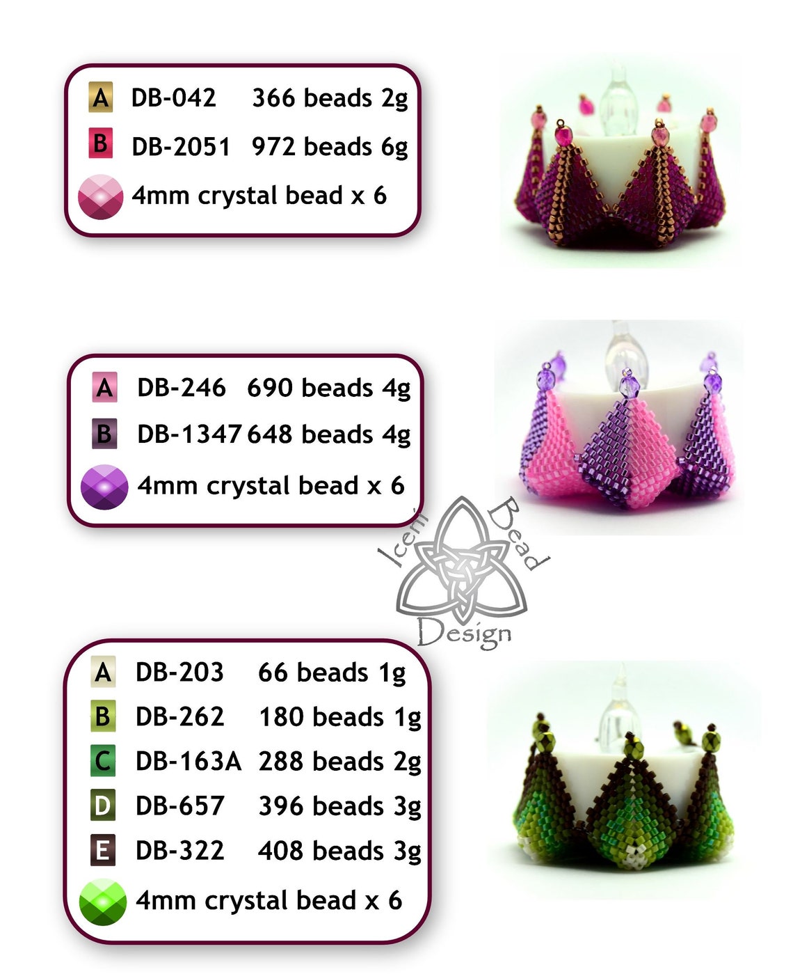 Lotus Beaded Tea-light Cover, Pdf Tutorial, English Only. - Etsy