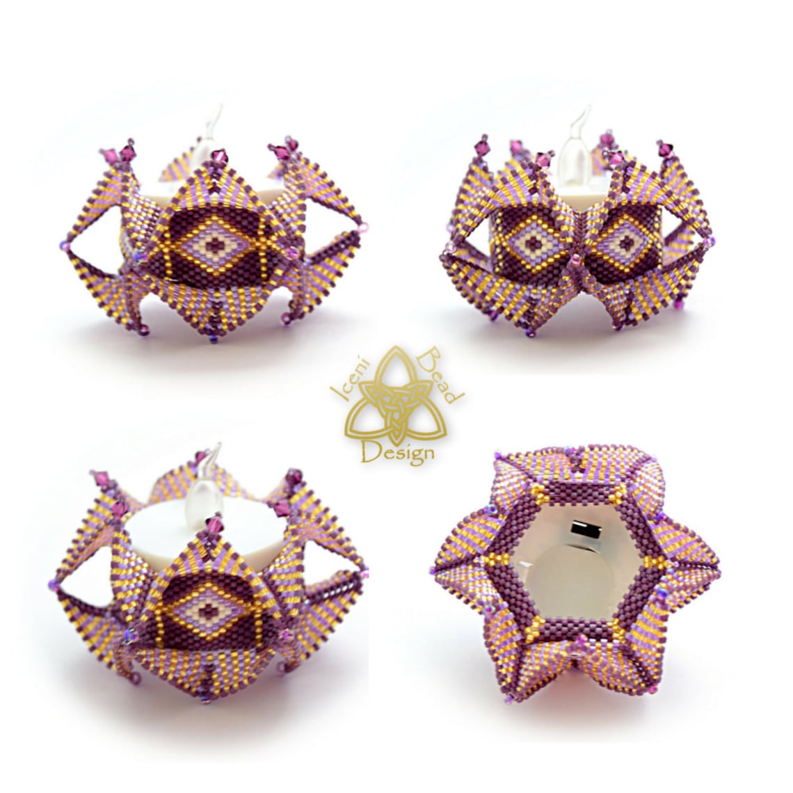 Crown of Light Beaded Tea-Light Holder with additional video | Etsy