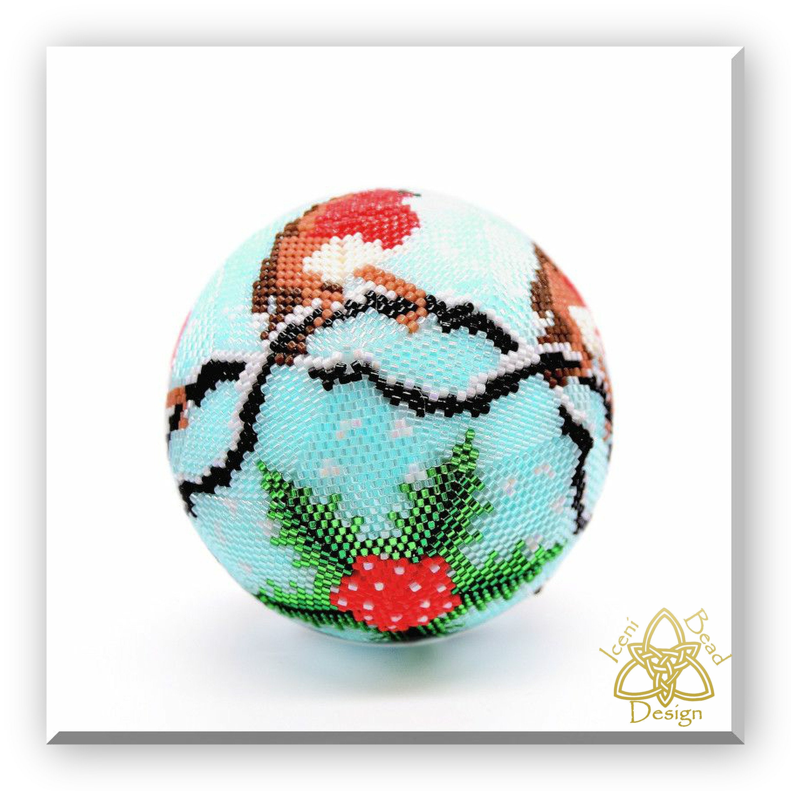 Christmas Robin 3D Peyote Ball Bead Pattern: Ball Ornament. - Etsy