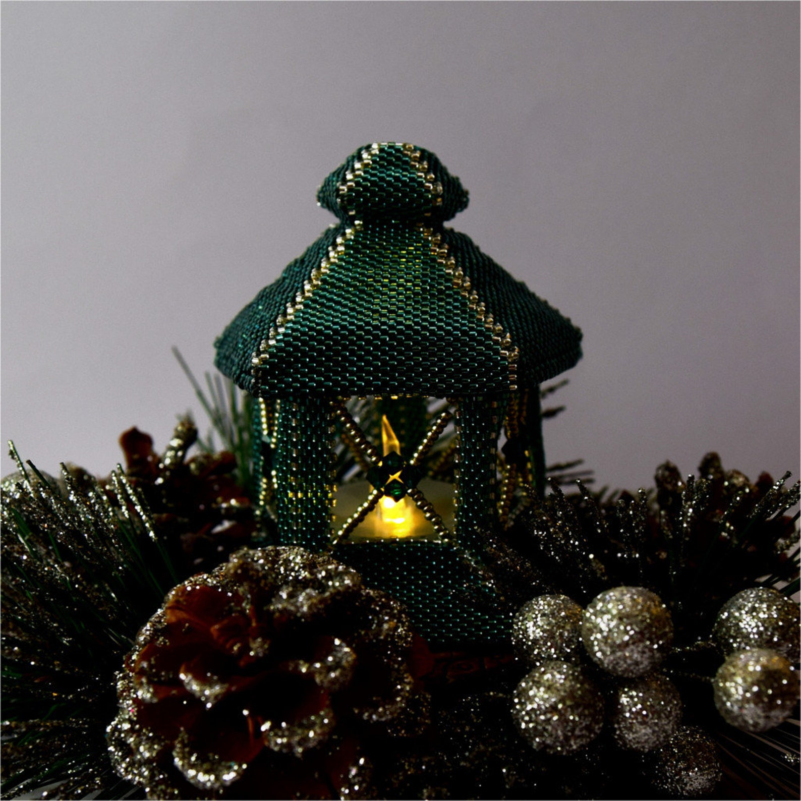 Bead Pattern: Beaded Lantern, Battery Tea-light Holder .pdf Tutorial ...