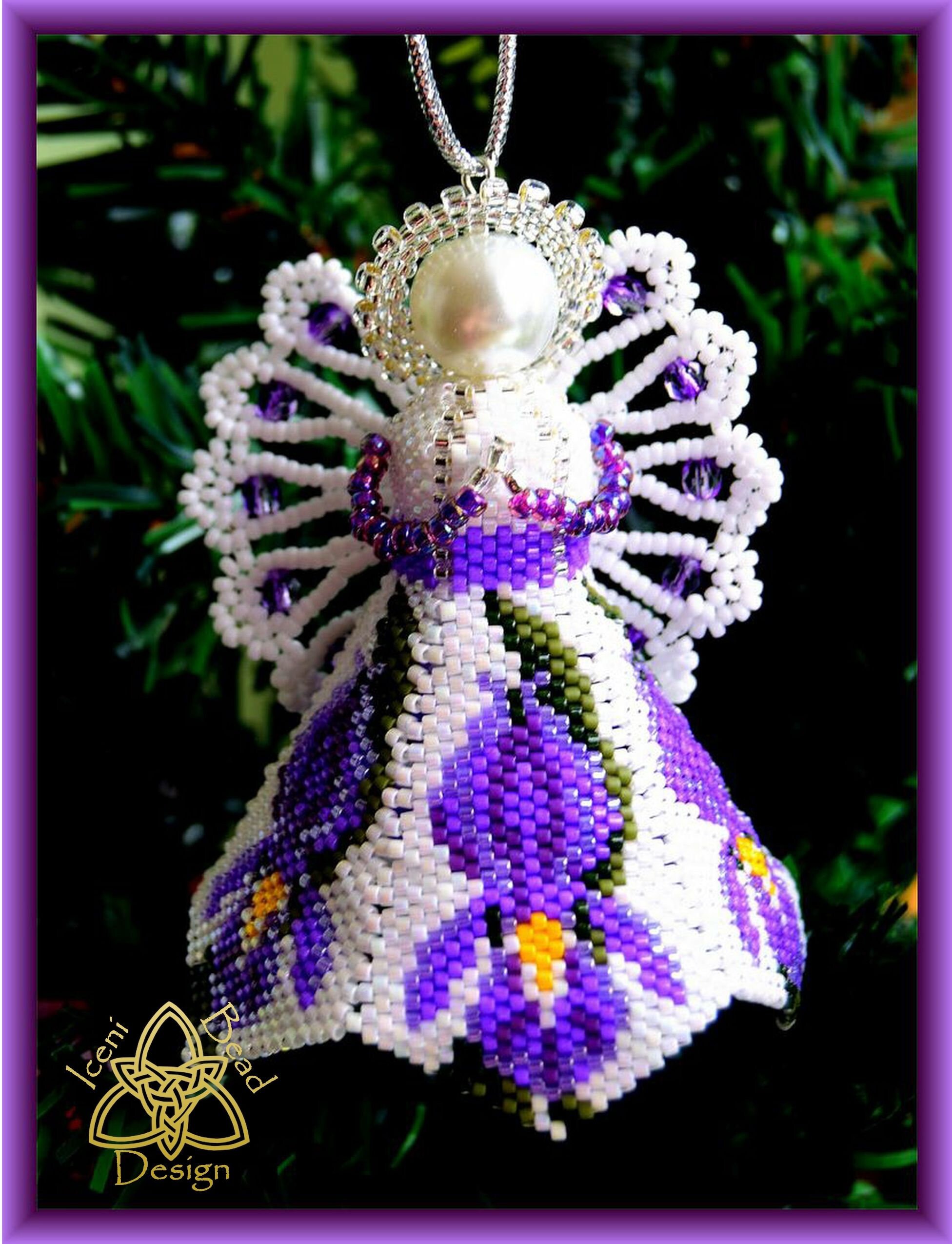 Bead Pattern: Iris Angel Tree Ornament Pdf. Tutorial. - Etsy