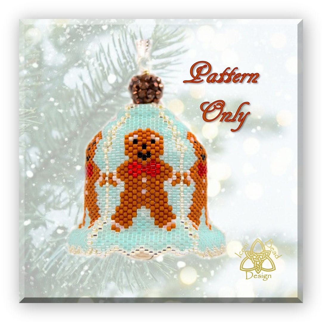 Bead Pattern: Gingerbread Bell Ornament, Pdf. Tutorial. English Only - Etsy