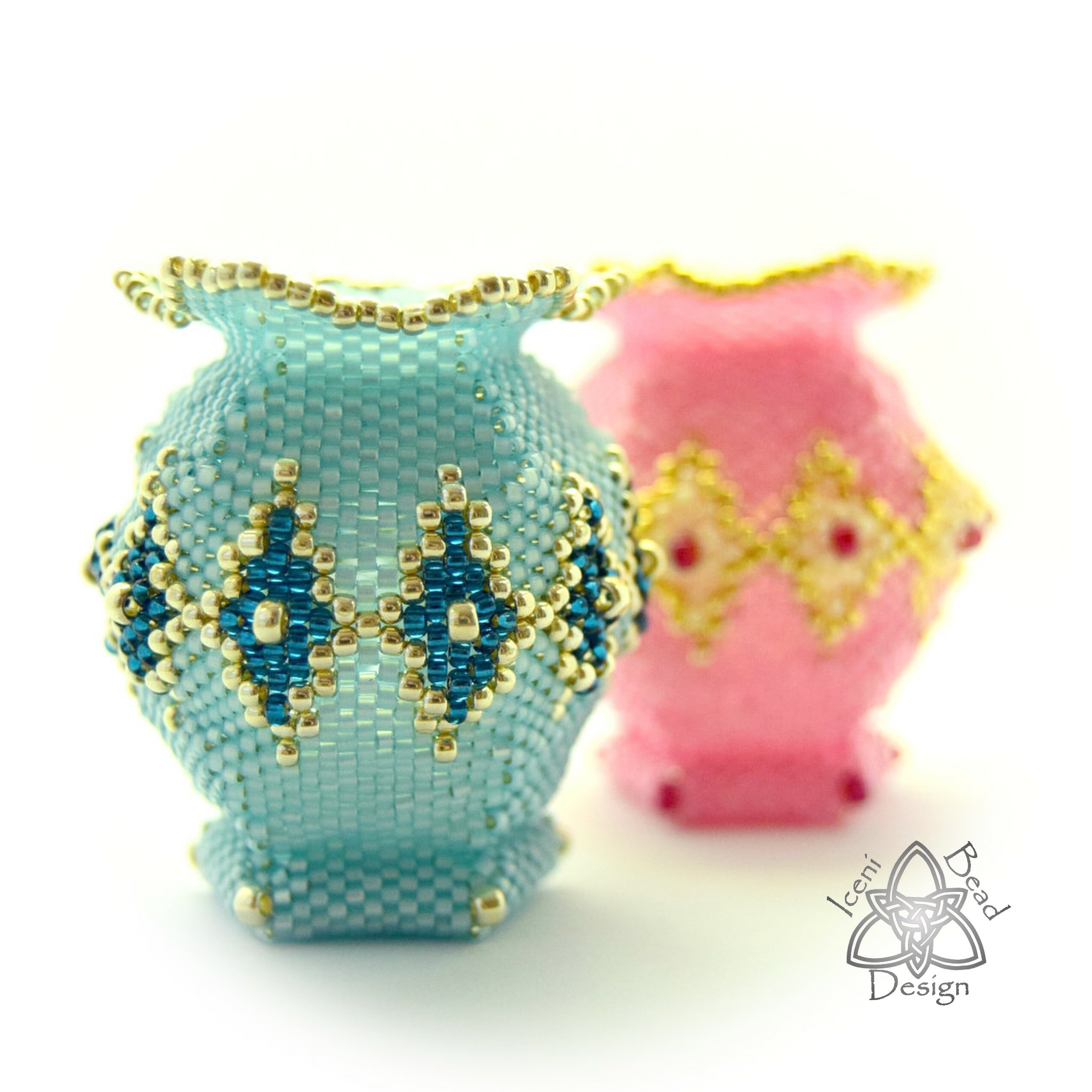 Beaded Vase Pattern, Valerie-rose, Peyote Stitch Vase, Pdf Tutorial ...