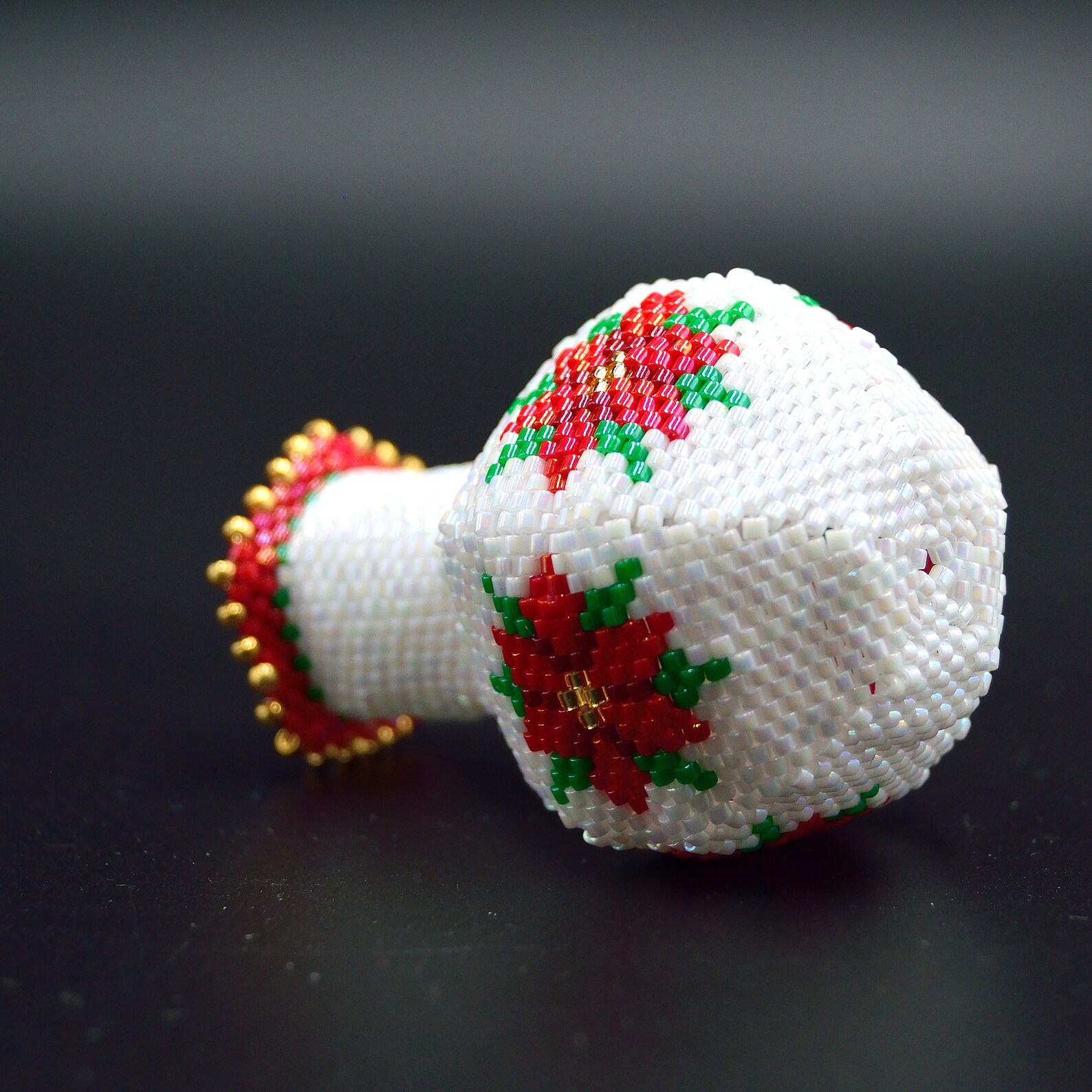 Beaded Vase Pattern, Poinsettia, Peyote Stitch Vase, Pdf Tutorial ...