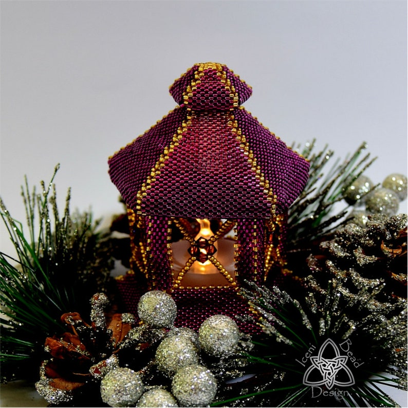 Bead Pattern: Beaded Lantern, Battery Tea-light Holder .pdf Tutorial ...
