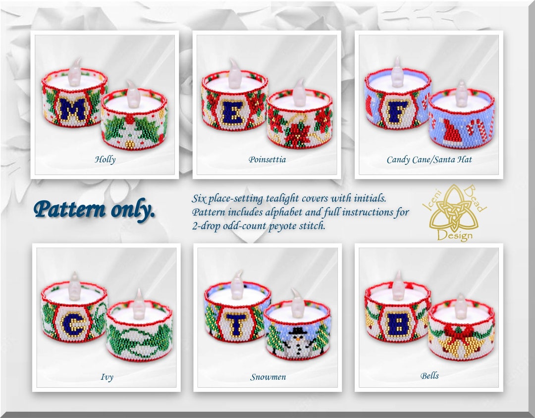6 in One Pattern, Initialled Tea-light Cover/place Settings. Alphabet ...