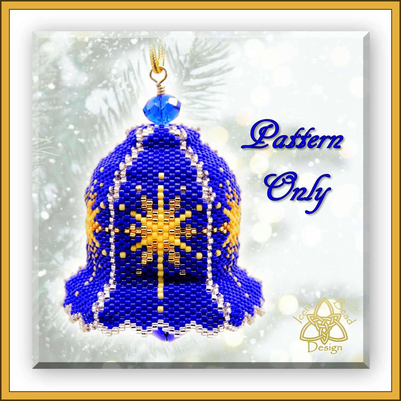 Bead Pattern: Christmas Star Bell Ornament, Pdf. Tutorial. English Only ...
