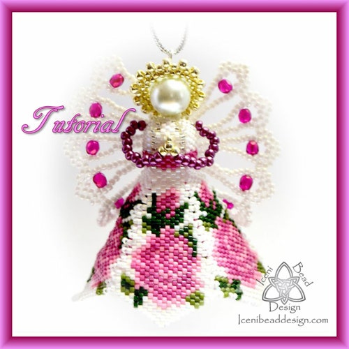 Bead Pattern: Poinsettia Angel Tree Ornament Pdf. Tutorial. - Etsy