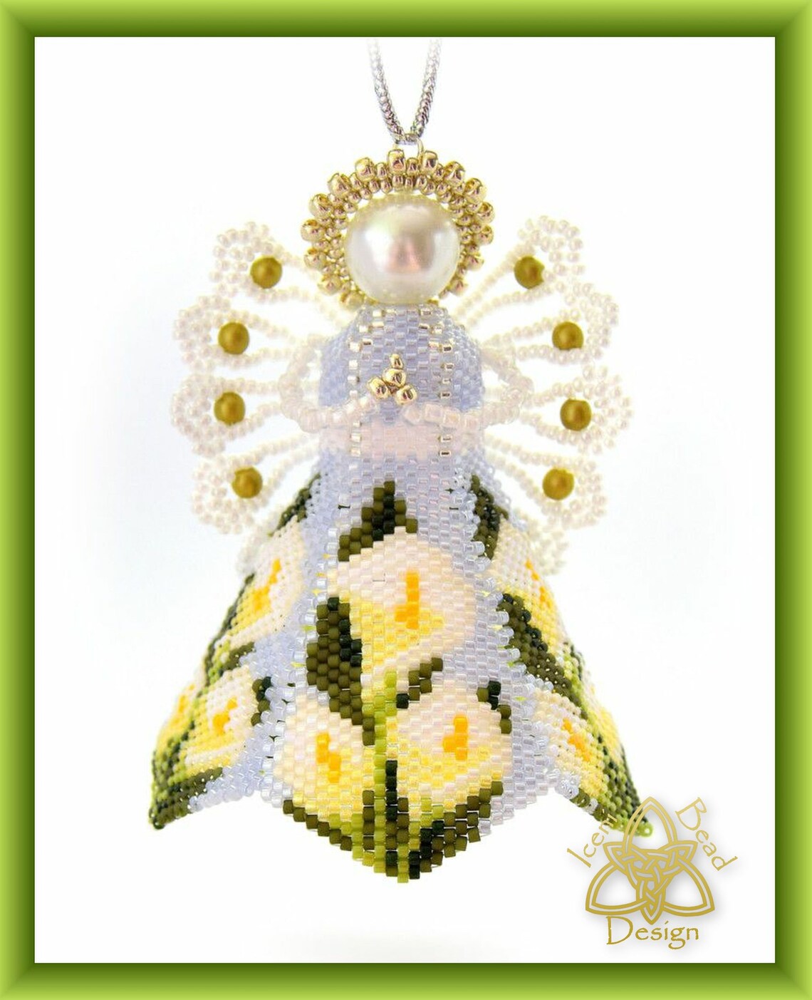 Bead Pattern: Calla Lily Angel, Tree Ornament, Pdf. Tutorial. English ...